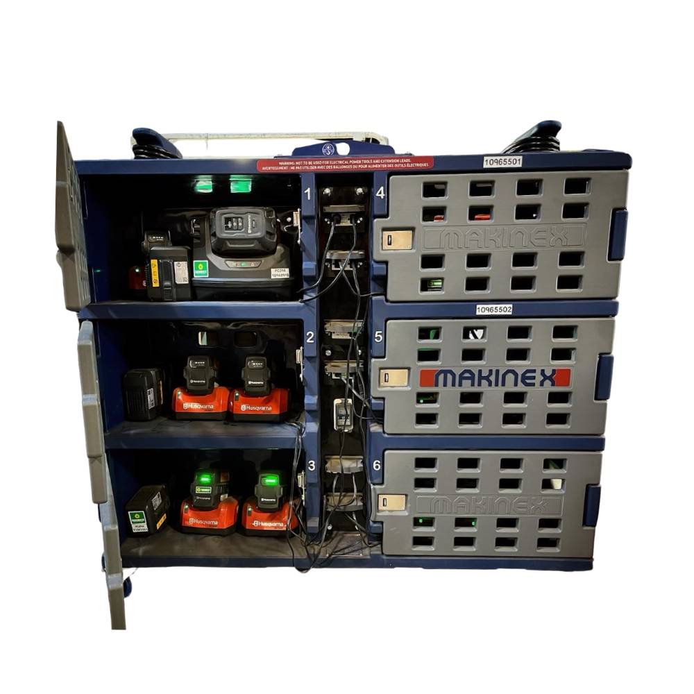 Mobile Charging Pod 6 Door for Construction Equipment | 6 Keyed Lockers ...